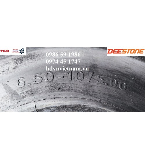 Lốp đặc 650-10 Deestone Thái Lan - Lốp sau xe nâng 3 tấn