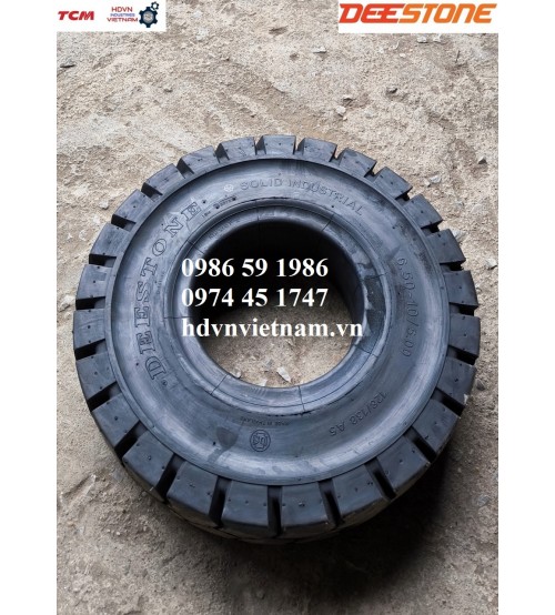 Lốp đặc 650-10 Deestone Thái Lan - Lốp sau xe nâng 3 tấn