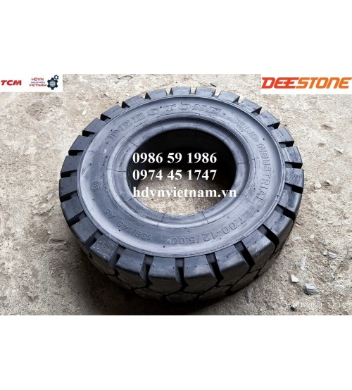 Lốp đặc 700-12 Deestone Thái Lan
