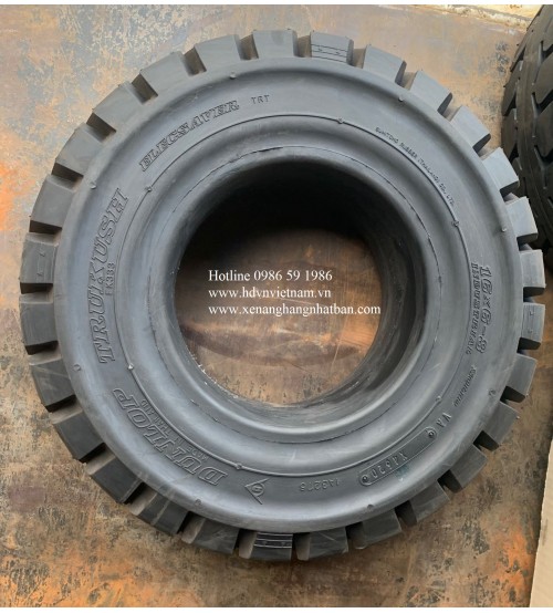 Lốp Dunlop 16x6-8 - Lốp đặc 16x6-8 - Lốp xe nâng điện 1.5 tấn, 1.8 tấn