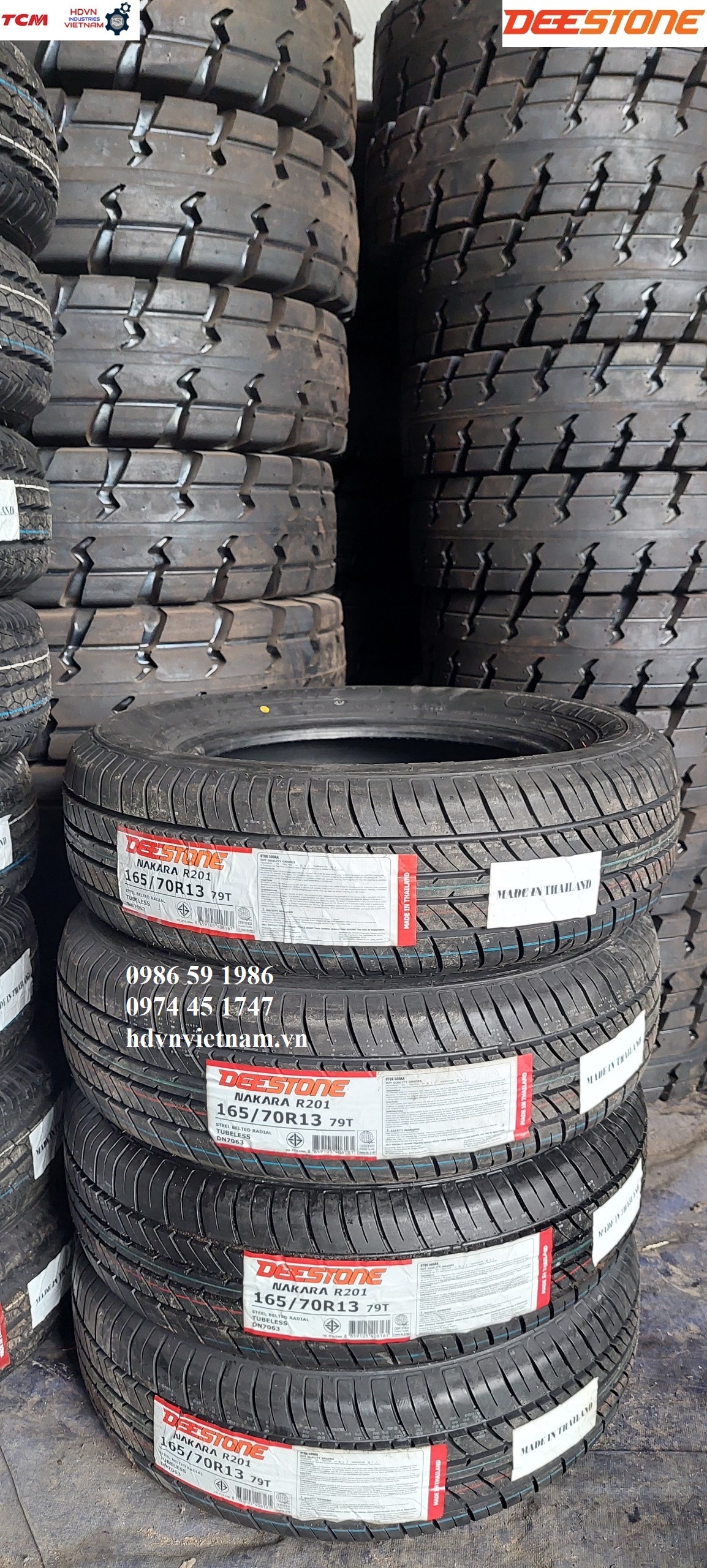 Lốp xe du lịch 165/70R13 Deestone Thái Lan
