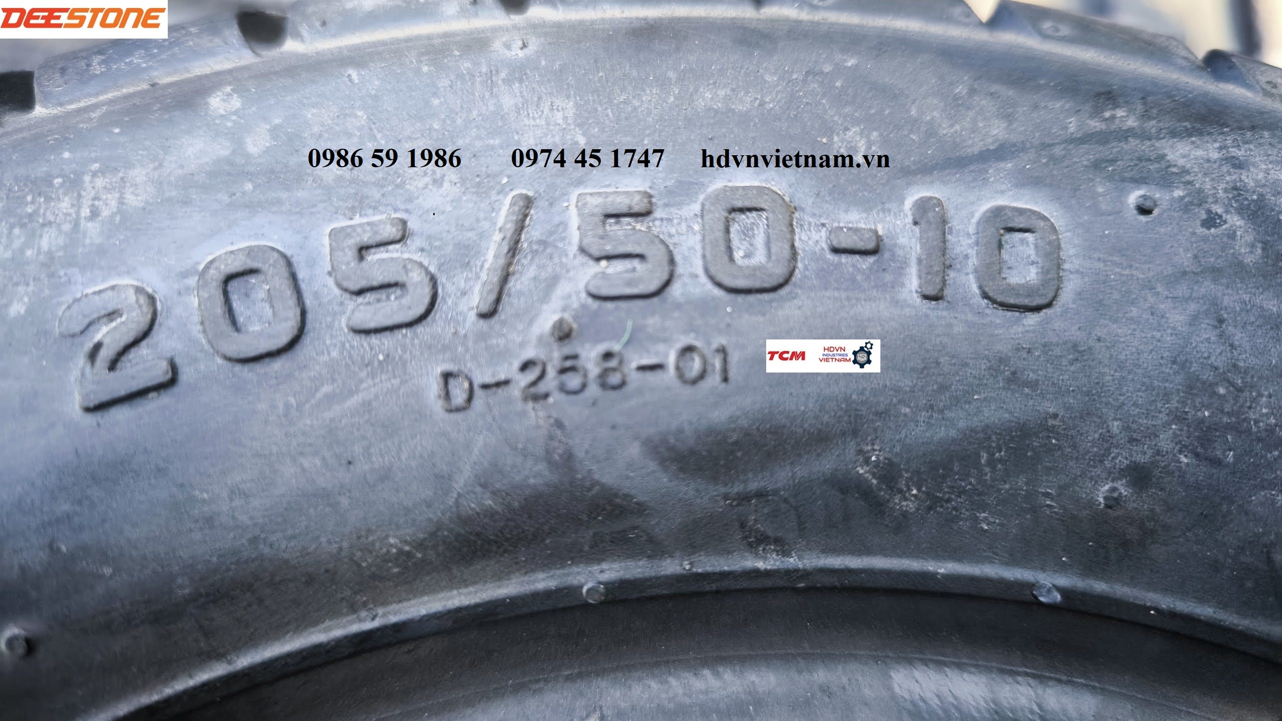 Lốp hơi 205/50-10 D258 Deestone Thái Lan - Lốp xe golf - Lốp xe điện